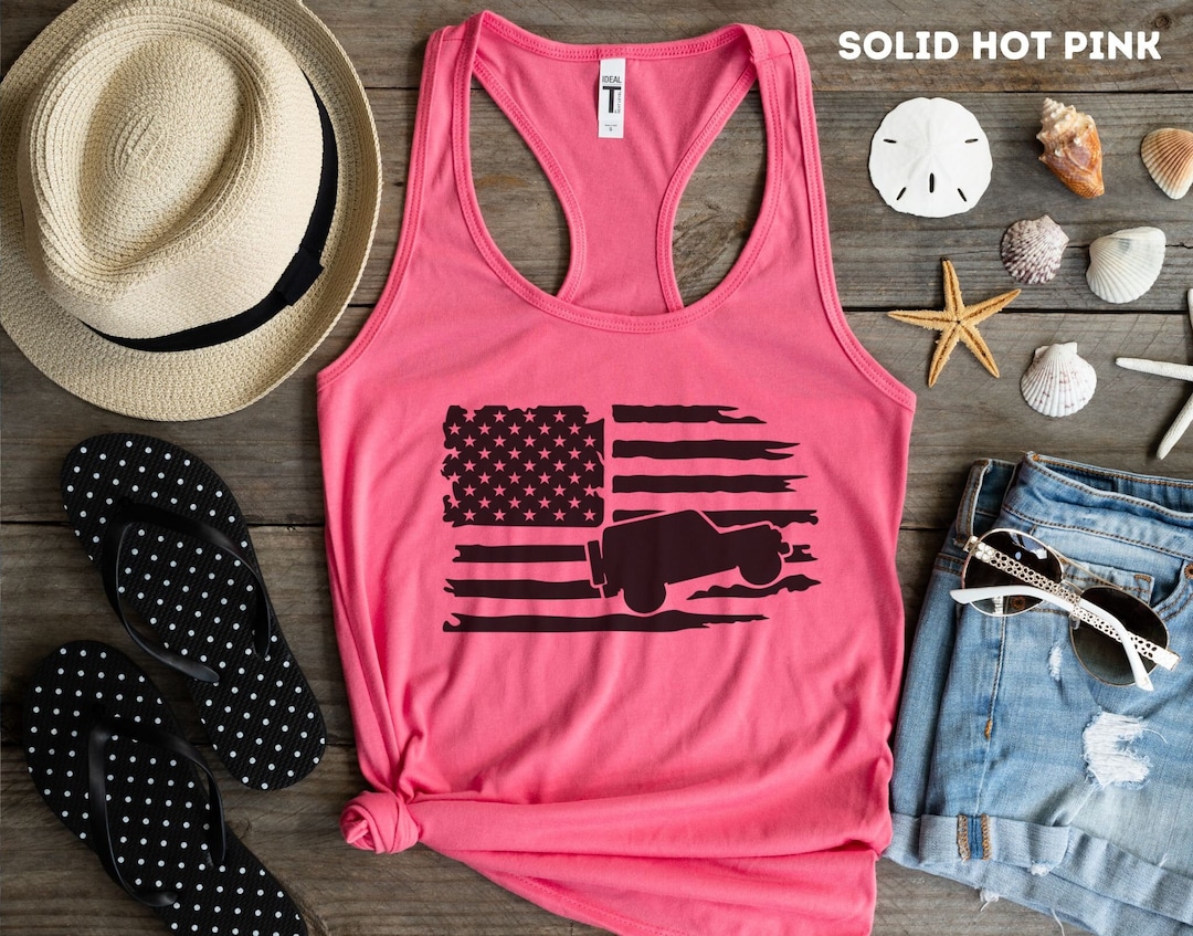 Offroad Tanktop USA Flag Mom Trendy Gift for Wife 4WD Tank Feminist ...