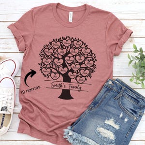 Personalized Family Tree Shirt Special Gift for Mom Grandma Custom ...