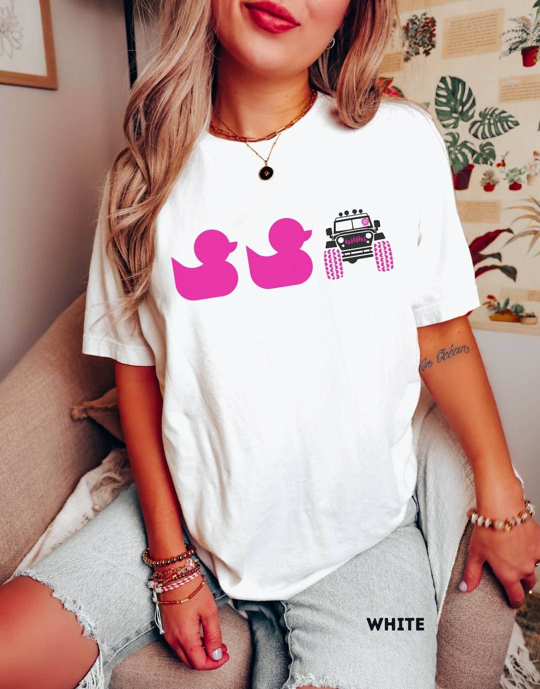 Pink Tire Off-road Shirt Women Duck Duck Tshirt Adventure Tee 4WD T ...