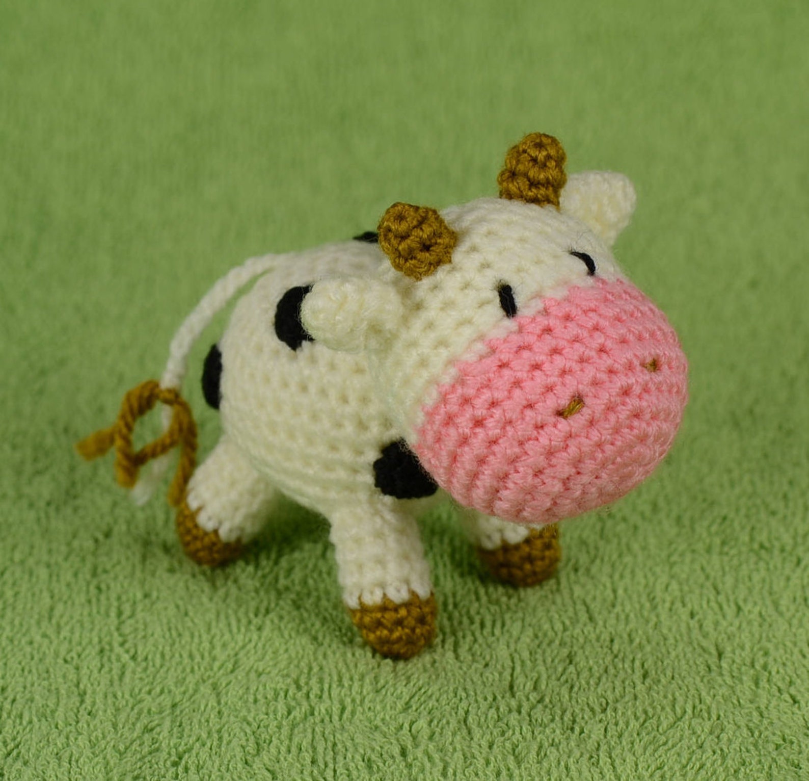 Crochet Cow Soft Toy Amigurumi Stuffed Animal Toy for Kids - Etsy