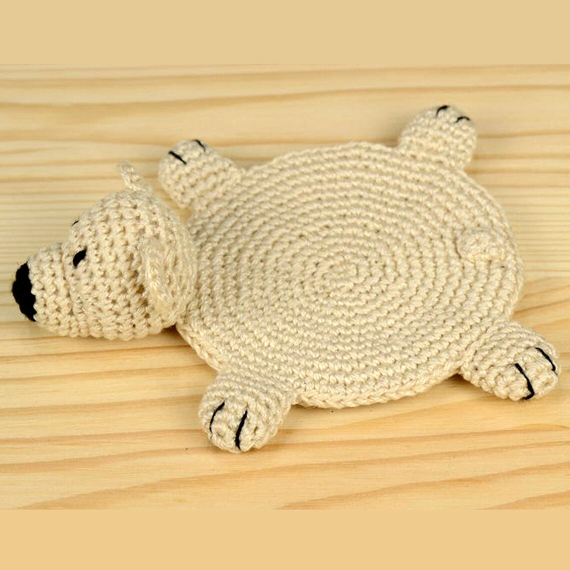 Bear Coaster Crochet Coaster Christmas Coaster Christmas Gift | Etsy