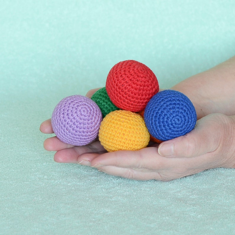 Crochet Balls Toy Toddler Activities Educational Knit Plush - Etsy
