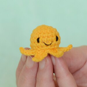 Small Octopus Mini Crochet Sea Creature Tiny Amigurumi Ocean Toy Kawaii ...