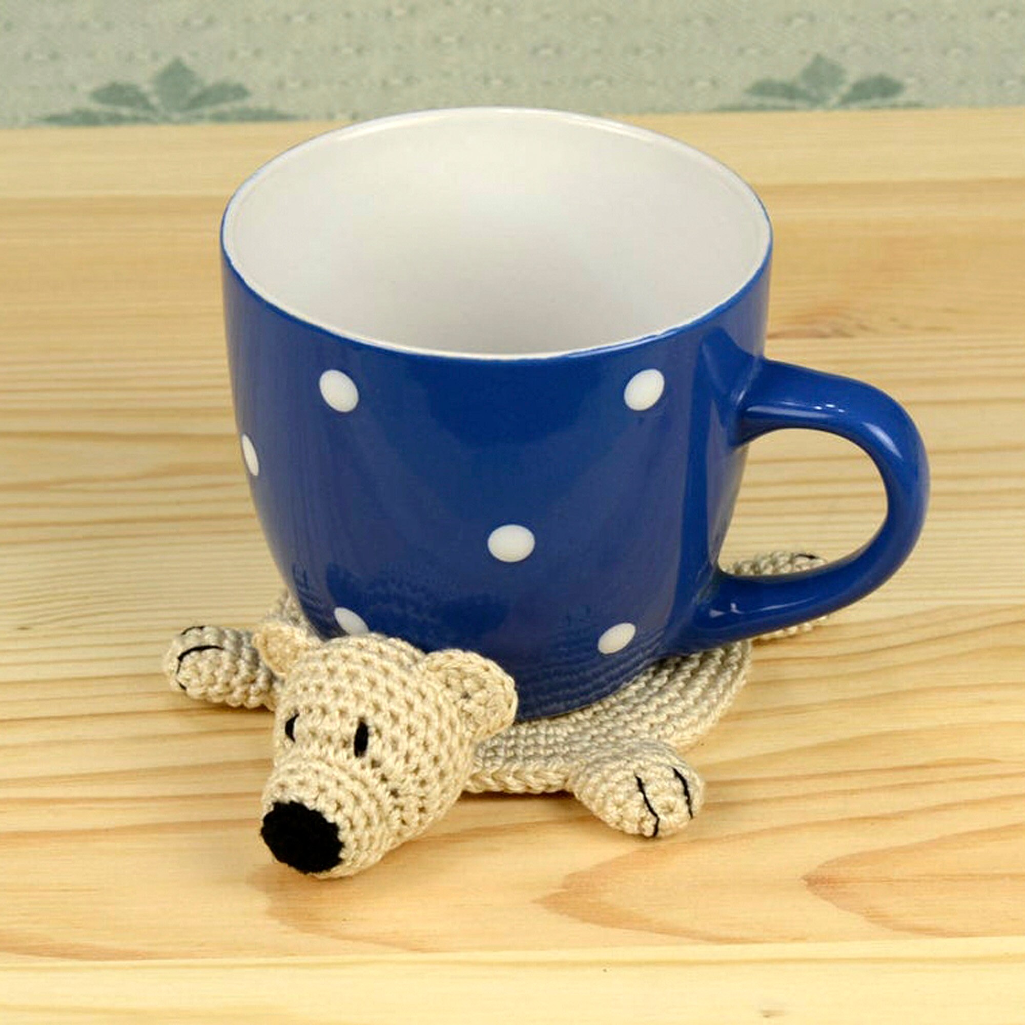 Bear Coaster Crochet Coaster Christmas Coaster Christmas Gift Drink ...