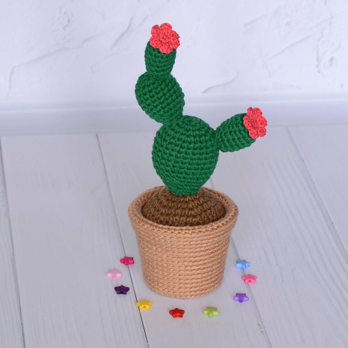 Cute Office Cactus Amigurumi Succulent Desk Plant Decor - Etsy