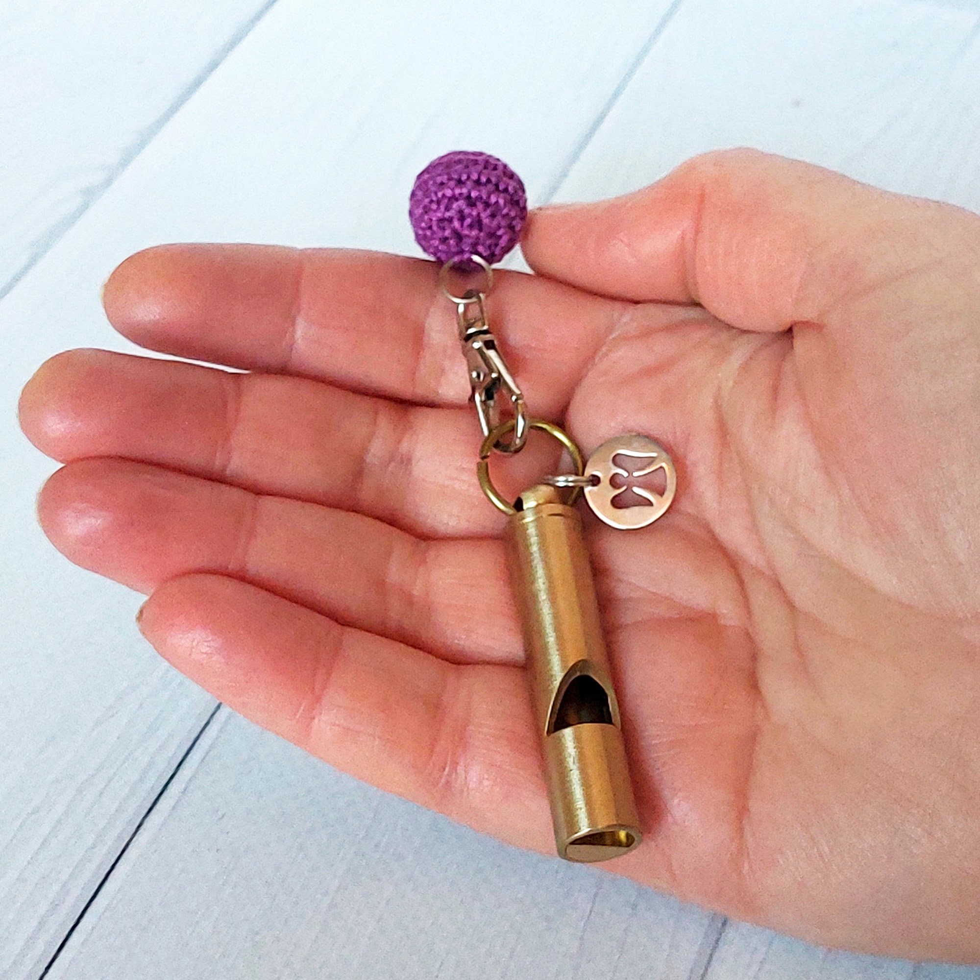Safety Whistle Guardian Angel Charm Ball Crochet Keyring Security Women ...
