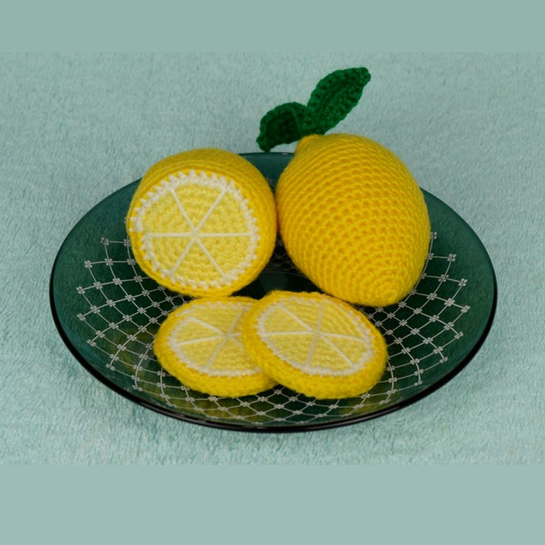 Lemon Toy Amigurumi Fruit Play Food Crochet Citrus Kitchen - Etsy