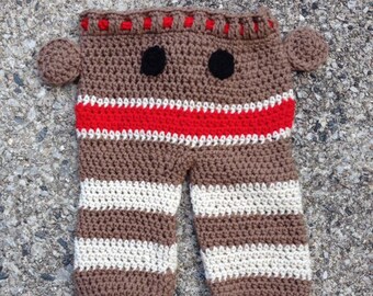 Sock monkey pants | Etsy