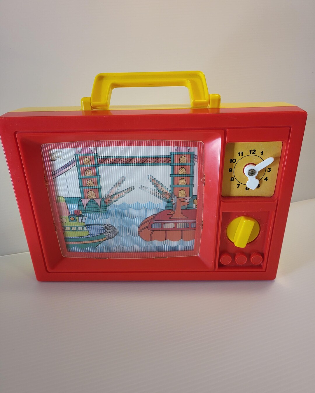 Vintage 1979 Blue Box Wind-up Television Set Toy - Etsy