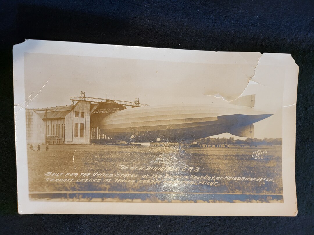 Clements Military Original Photograph the New Dirigible 1930's First ...