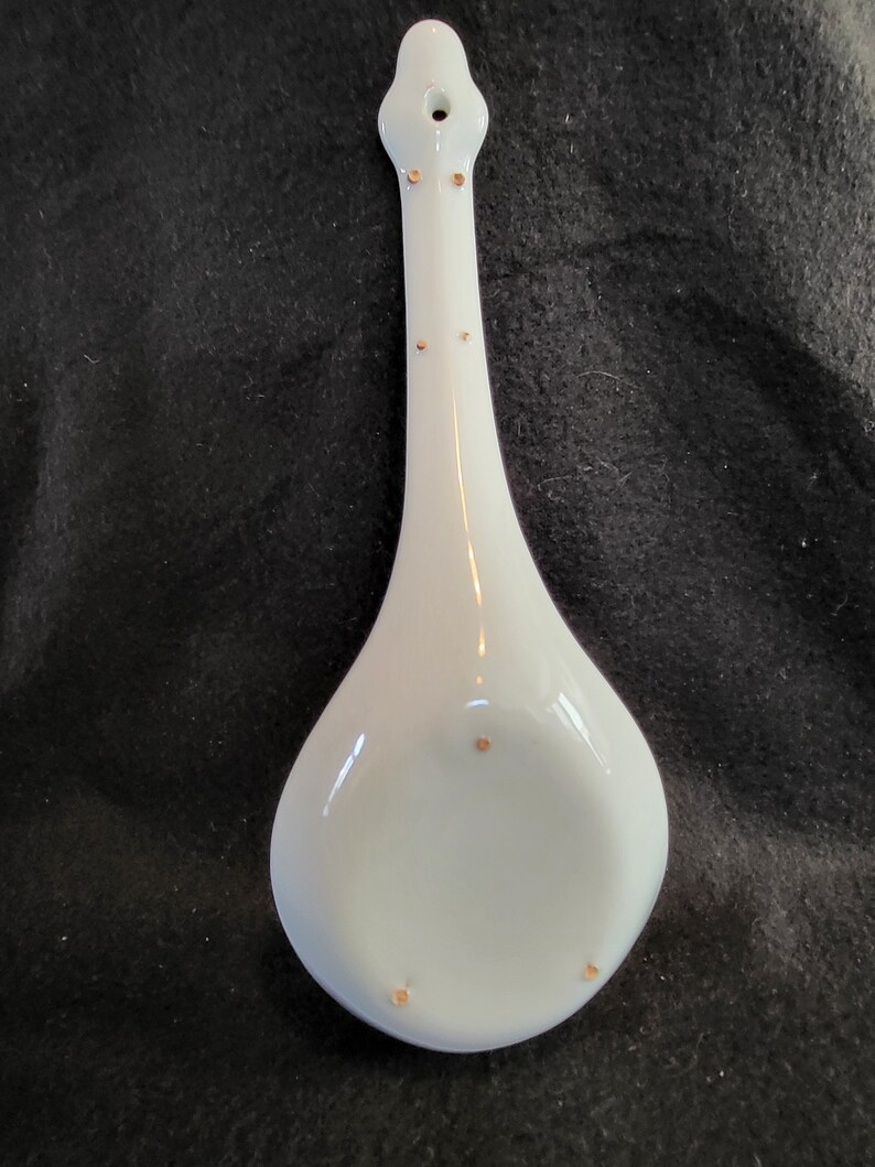 Vintage Chinese Butterfly and Melon Pattern Enameled Porcelain Spoon ...