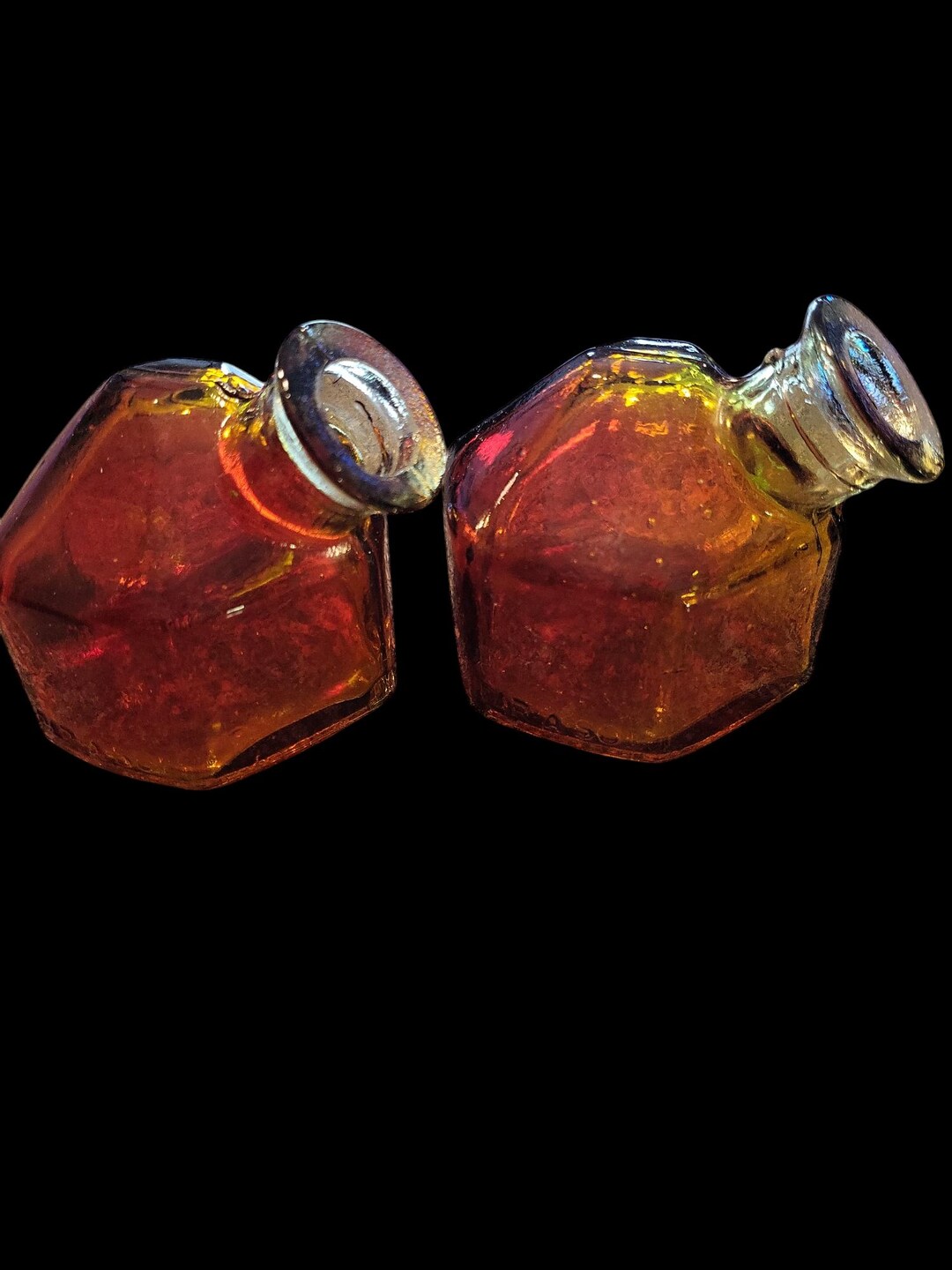 Antique PAR.A.SOL 2000 Amberina Red Turtle Igloo Glass Inkwell Rare ...