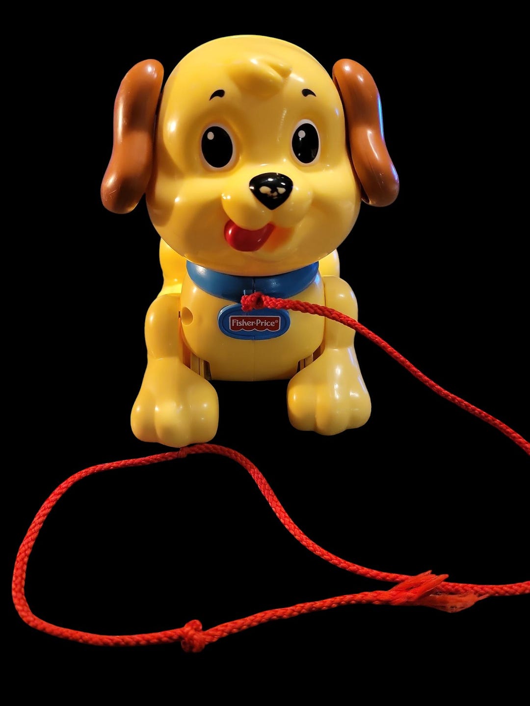 Fisher Price Lil Snoopy Pull Behind Puppy on String Walking Sound Dog ...