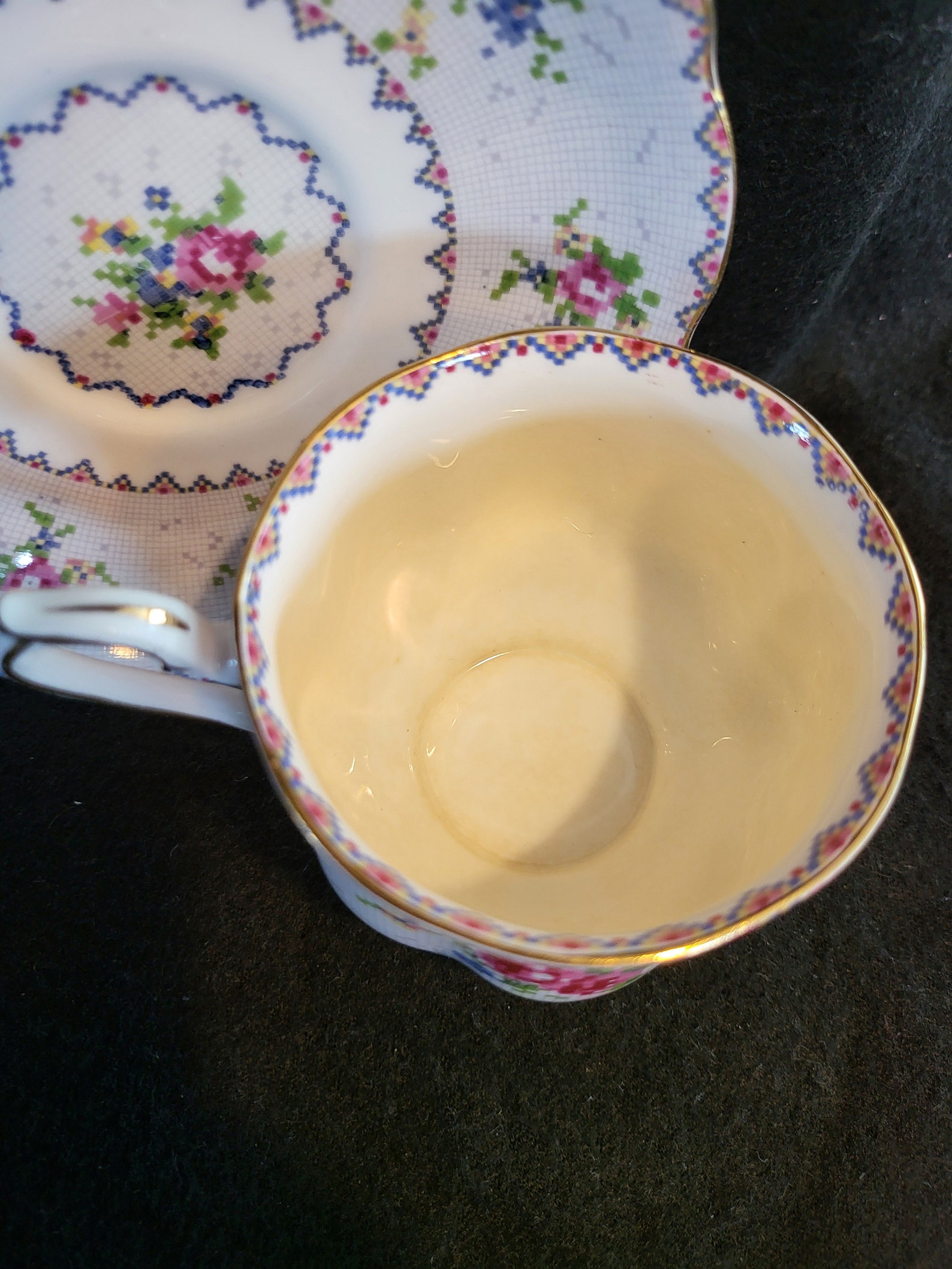 Vintage ROYAL ALBERT Petit Point China Teacup and Saucer 1980's - Etsy