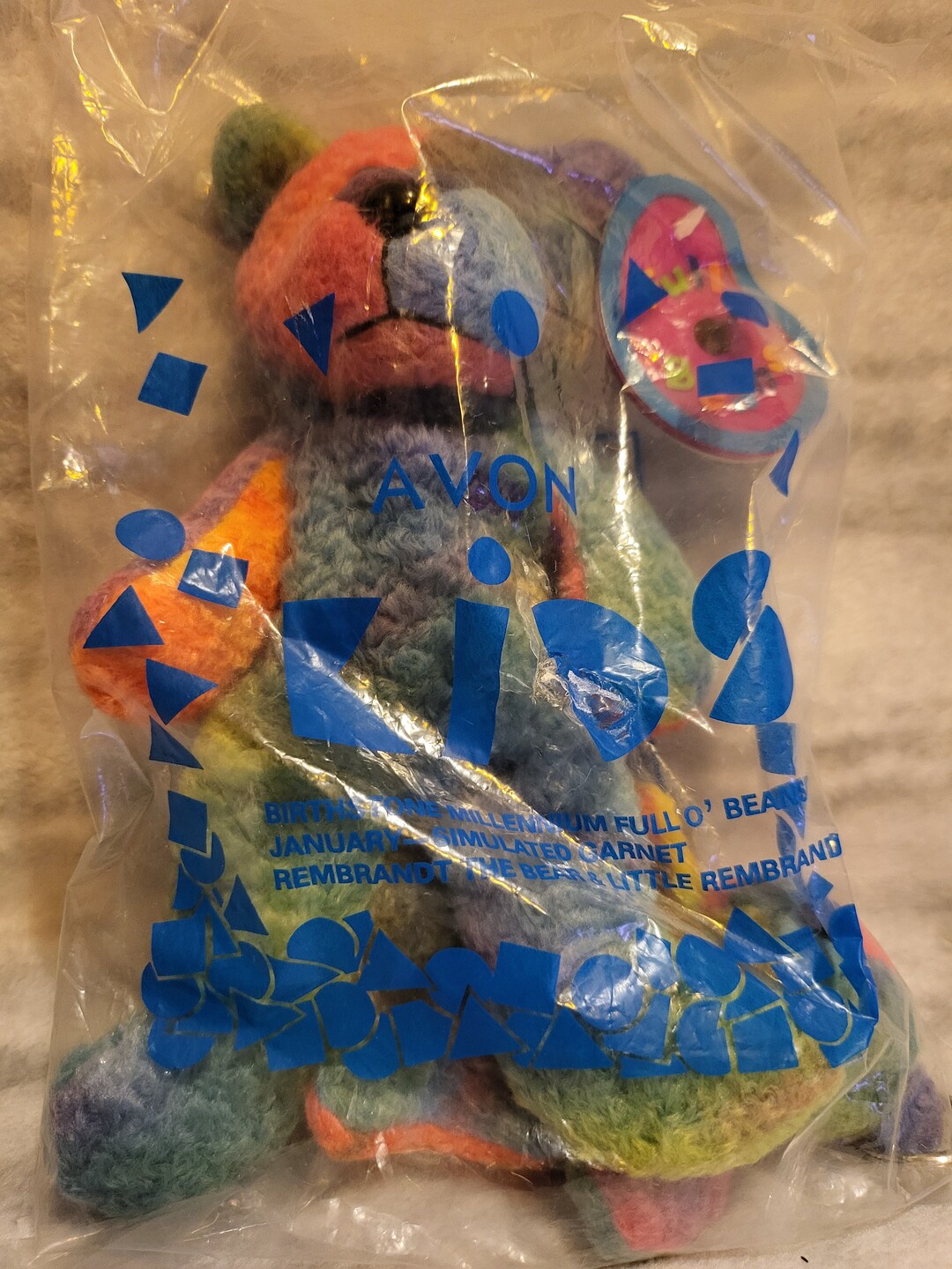 Full O' Beans - Avon Bear Plush Toy Set - 2000 Millennium Vintage - in ...