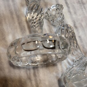 Set of Two Candlestick Swirled "colony" Pattern by Fostoria Glass- so ...