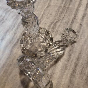 Set of Two Candlestick Swirled "colony" Pattern by Fostoria Glass- so ...