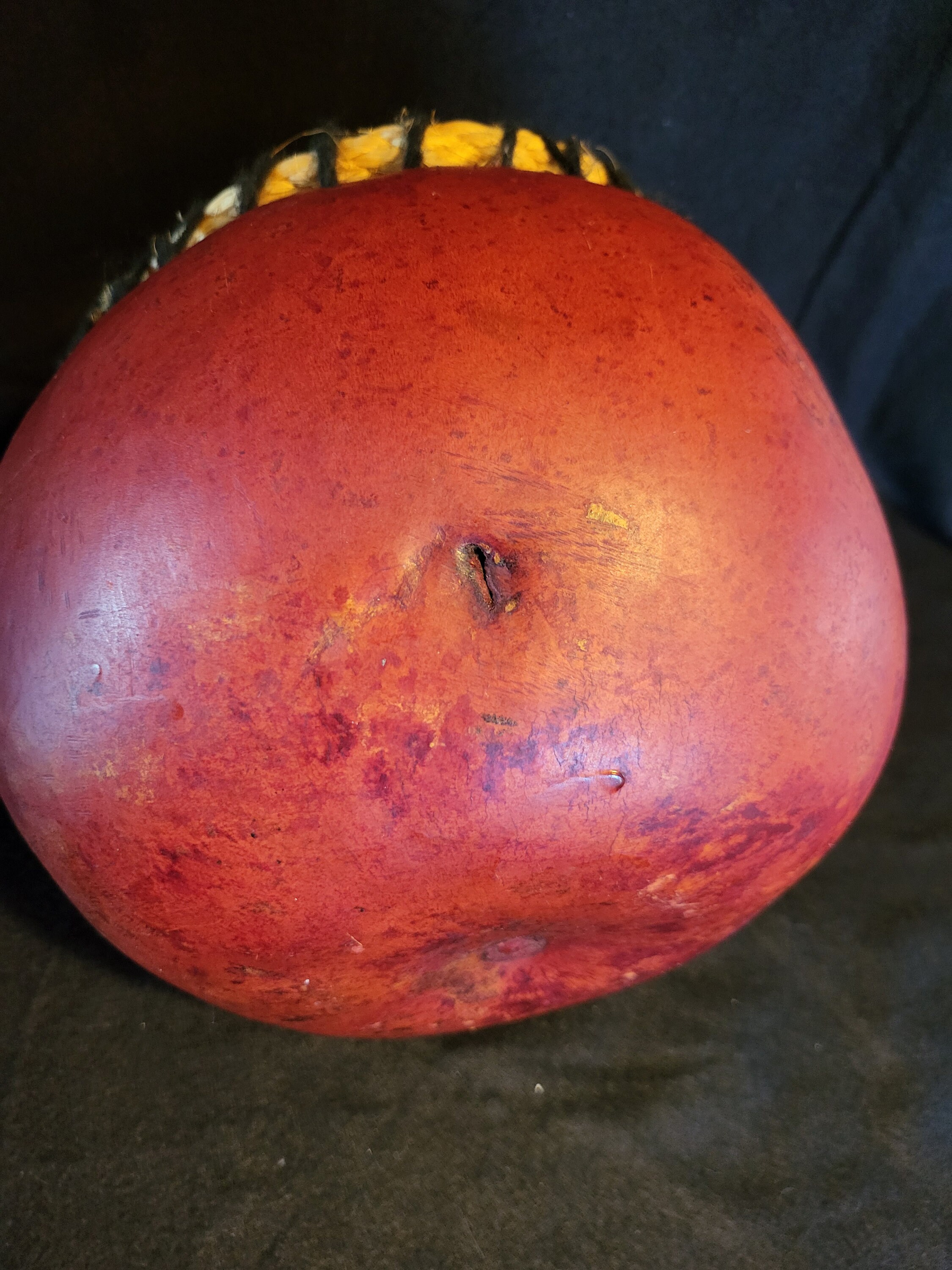 Handcrafted Gourd Bowl With Corn Shuck Hand Sewn Rim Leaf Motif - Etsy