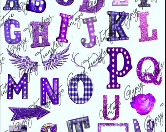 Purple letter | Etsy