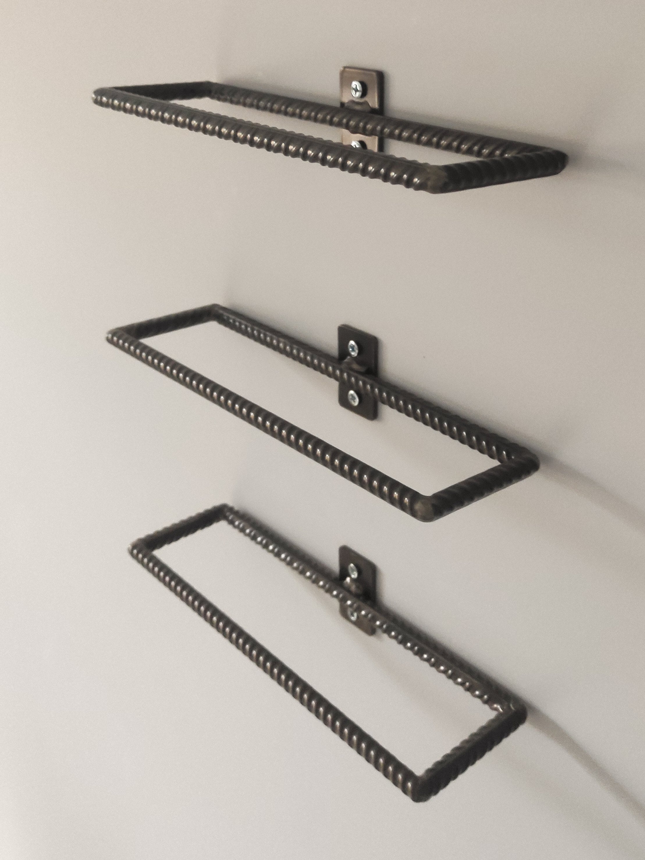 Rebar Wine Bottle Holder (3 Pieces) - Wall Mounted - High Quality Wine ...