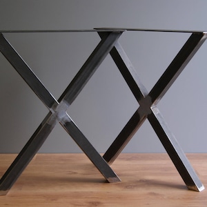 X Table Legs (set of 2) - Desk Base - DIY Metal Desk Base - Pieds De ...