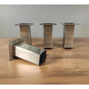 4x Stainless Steel Tubing Furniture Feet (SET OF 4) - Furniture Feet ...