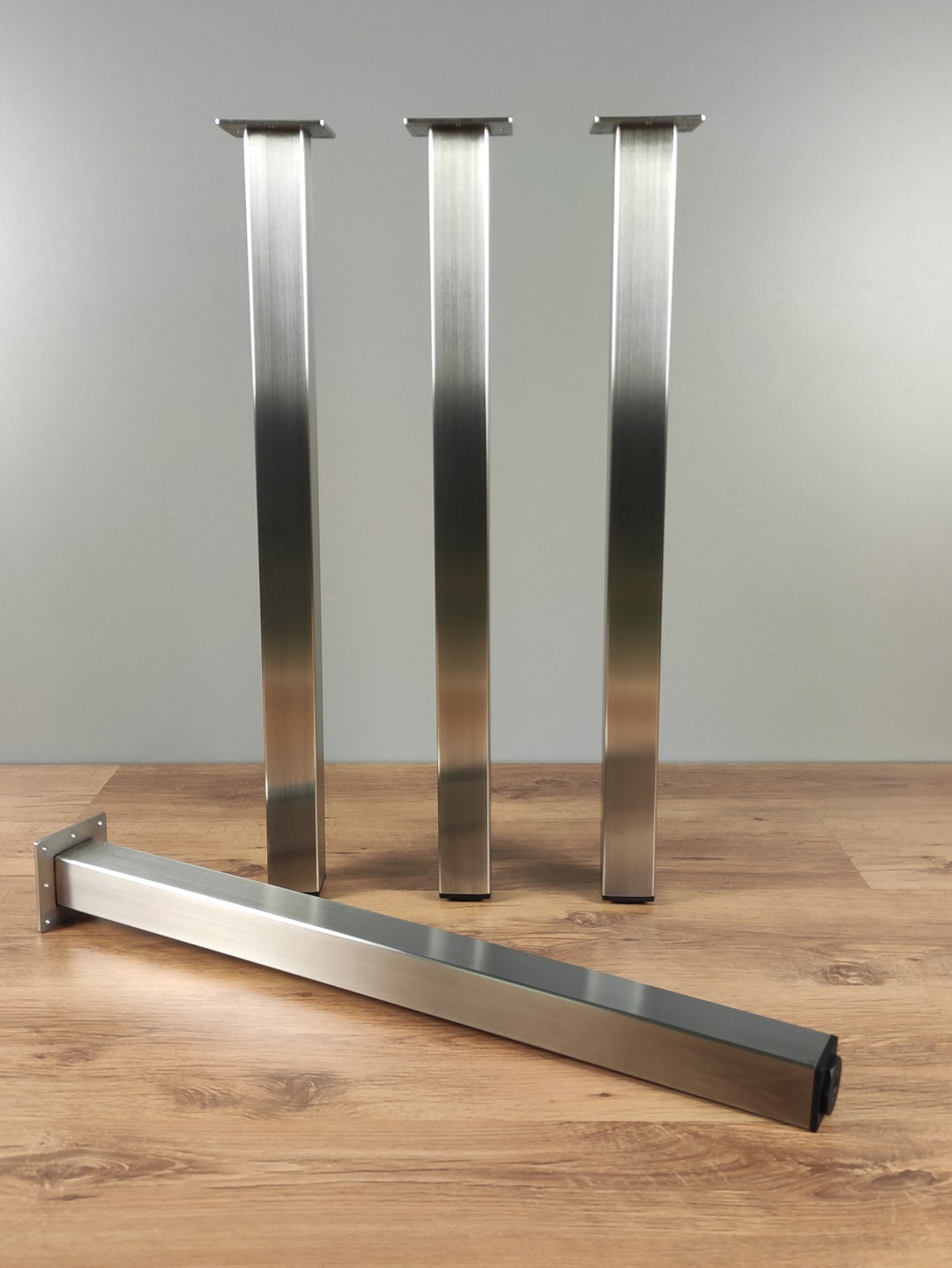 4x Stainless Steel Tube Table Legs (SET OF 4) - Table Legs, Desk Legs ...
