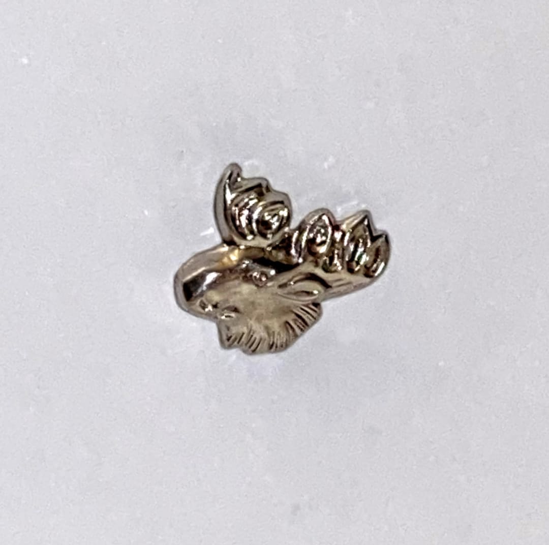 Vintage Moose Head Lapel Pin Silver Tone - Etsy