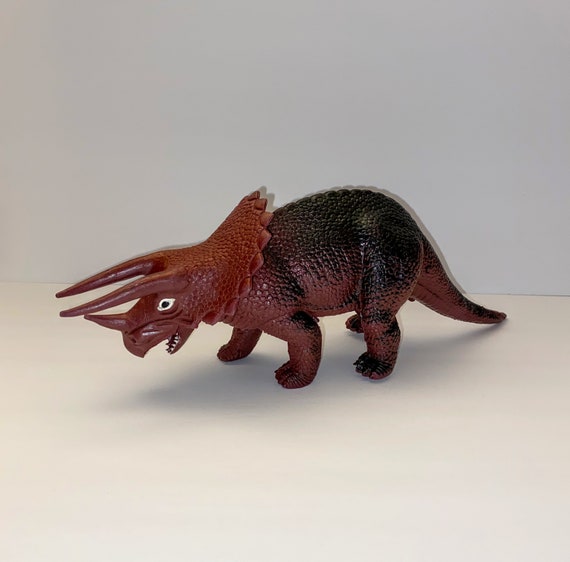 Vintage Triceratops Plastic Dinosaur Toy 13 | Etsy