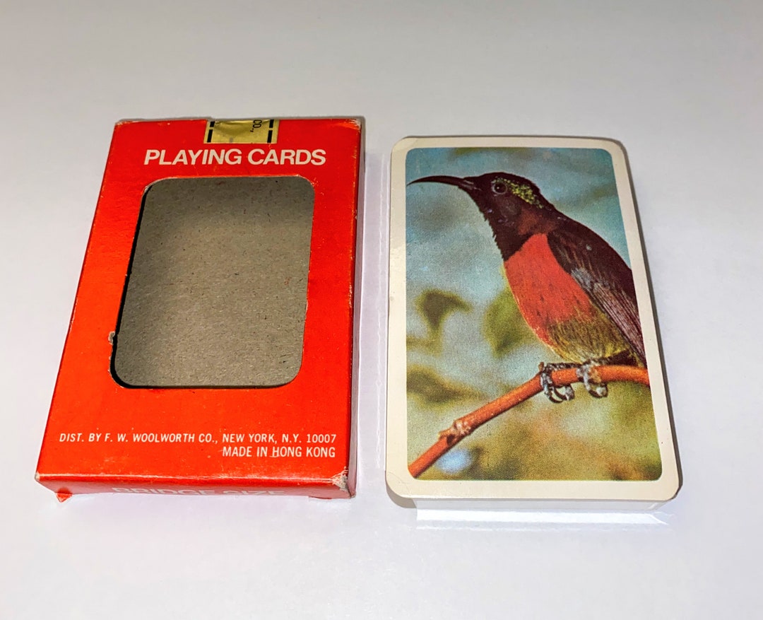 Vintage Woolworth Playing Cards Bird Resting on Branch Bridge Size - Etsy