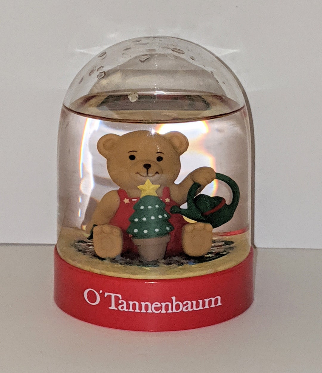 Vintage Dakin Water Globe Snow Globe O'tannenbaum Teddy Bear Christmas ...