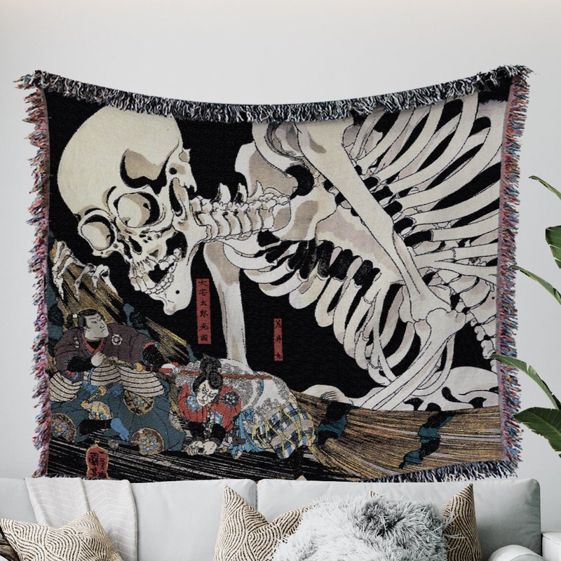 Skeleton Tapestry - Etsy