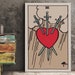 Three of Swords- Tarot Card Print - the 3 of Swords Card Poster, No ...