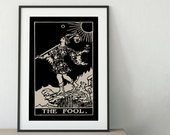 The Fool Tarot Card Print the Fool Card Poster, No Frame - Etsy