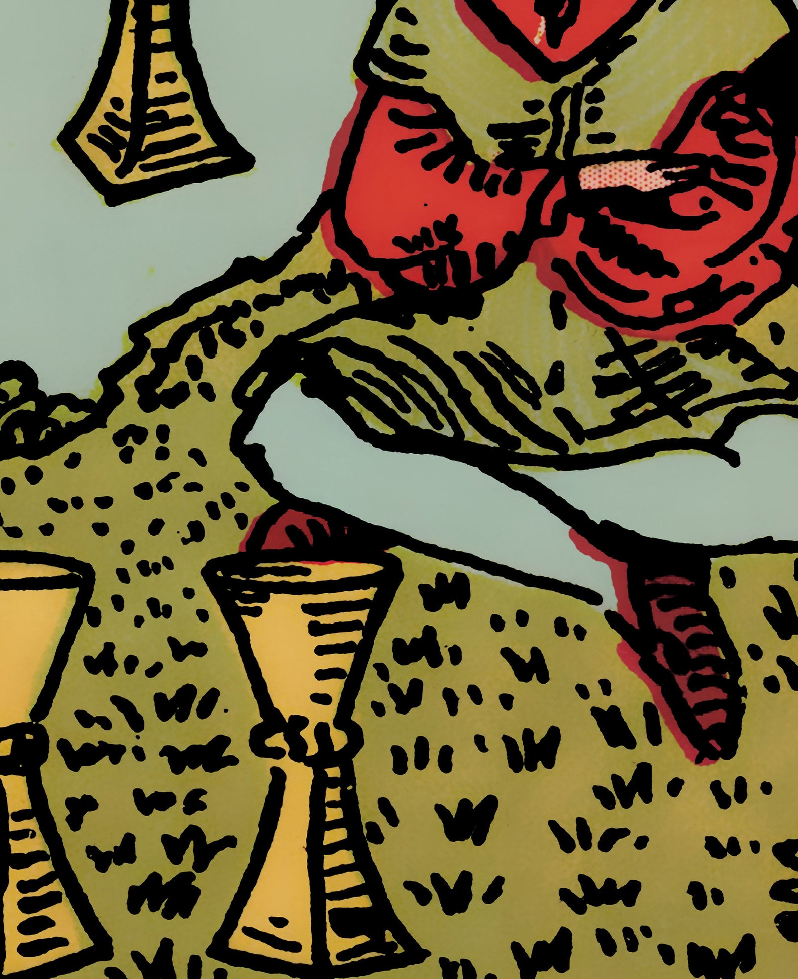 4 of Cups Tarot Card Print the Four of Cups Card Poster No | Etsy