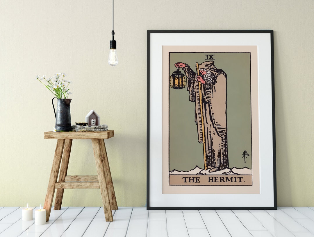 The Hermit - Tarot Card Print - the Hermit Card Poster, No Frame ...