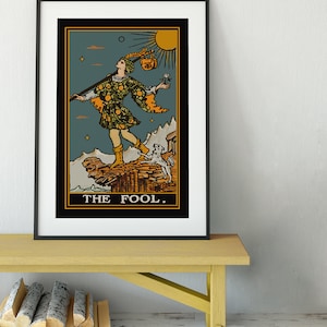 The Fool - Tarot Card Print - the Fool Card Poster Unique Colors, No ...