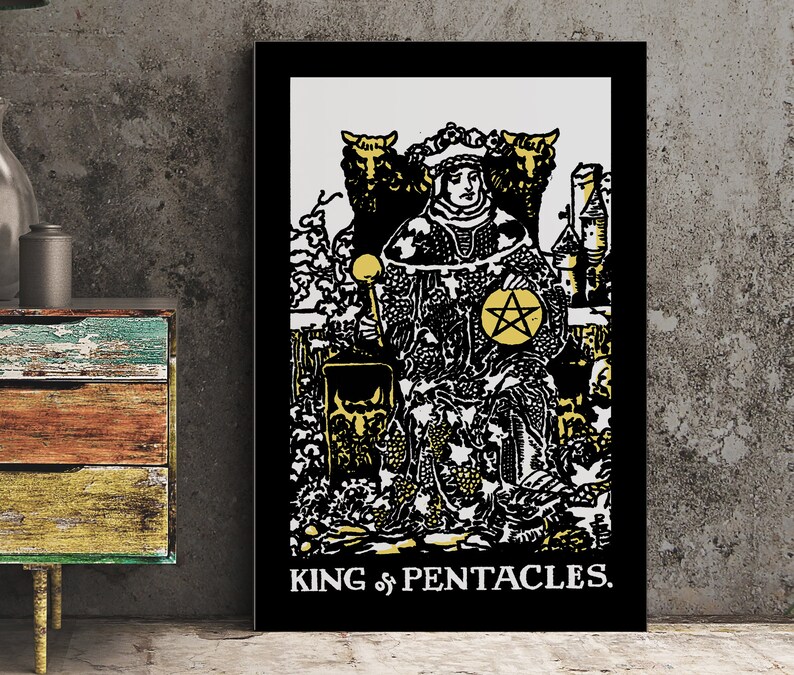 King of Pentacles Tarot Card Print the King of Pentacles - Etsy