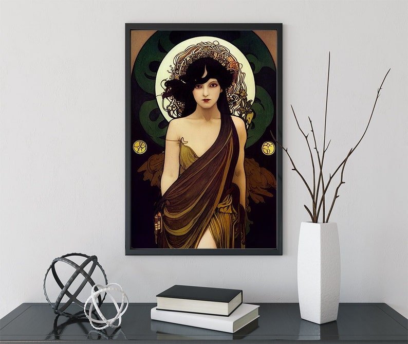 Lilith Occult Goddess Poster Lilith Print in the Style of - Etsy