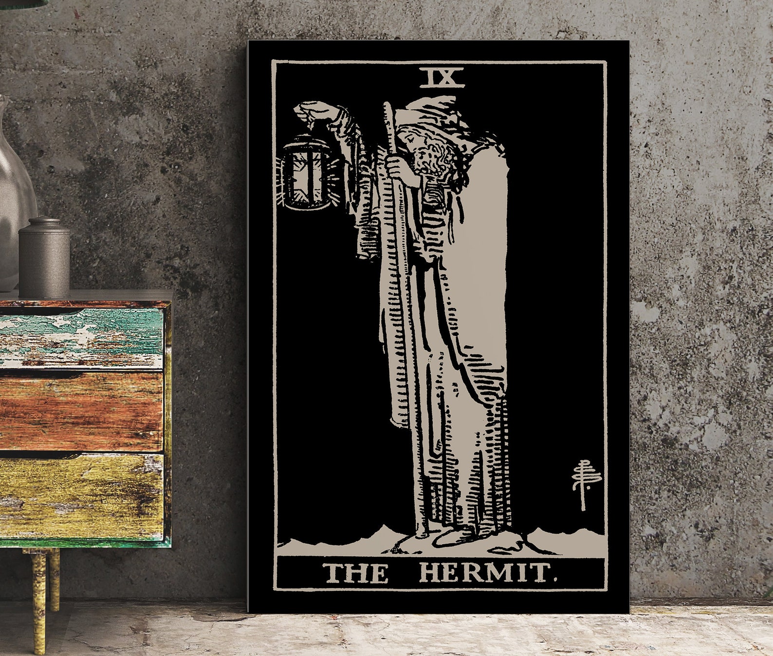 The Hermit Tarot Card Print The Hermit Card Poster No | Etsy