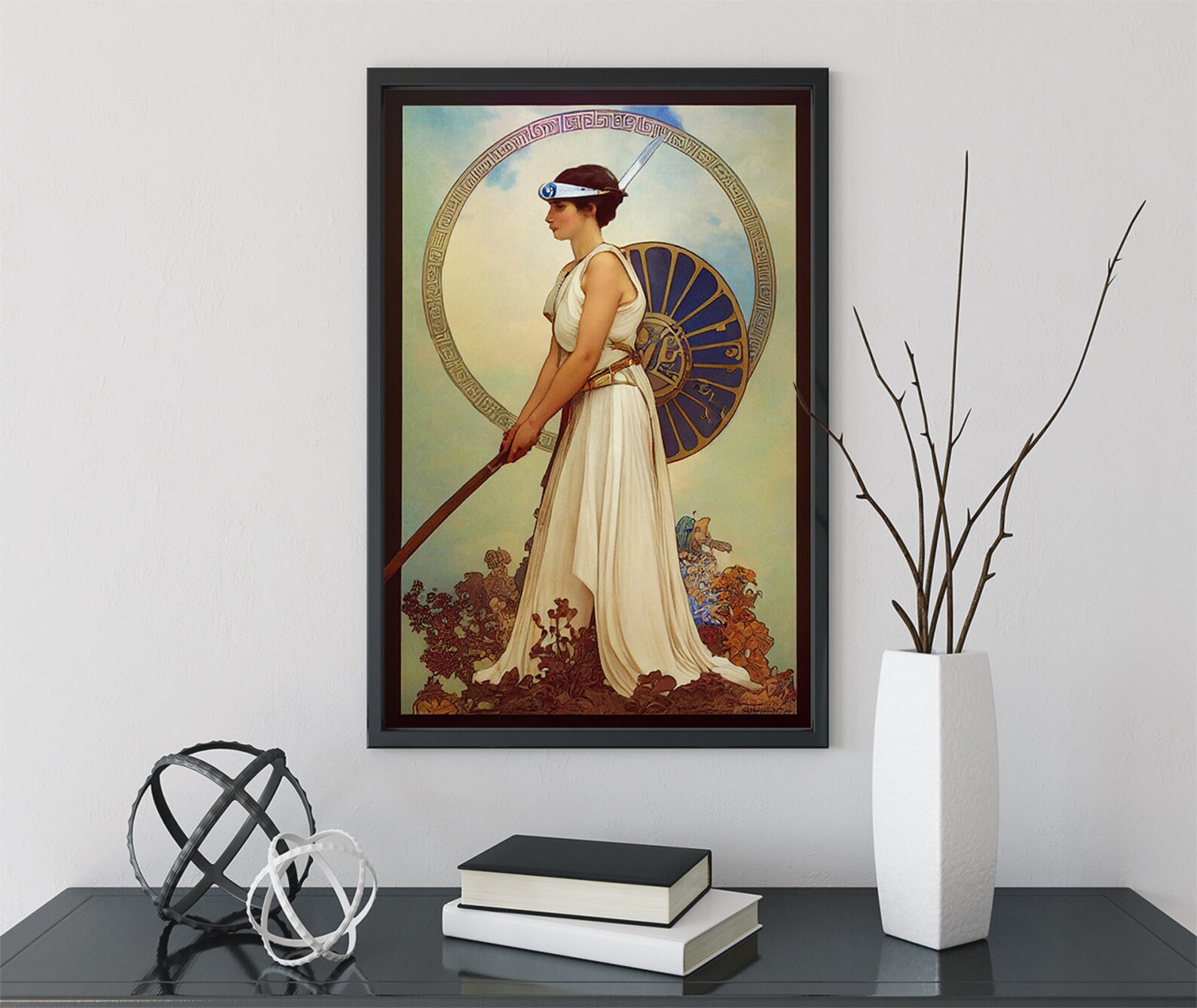 Athena Greek Goddess Poster Athena Print in the Style of - Etsy