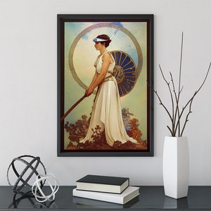 Athena Greek Goddess Poster, Athena Print in the Style of Mucha, No ...