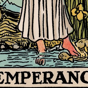 Temperance Tarot Card Print – Winged Angel Art, Blue Poster - Etsy