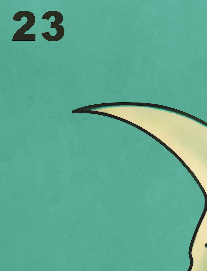 La Luna Card Moon Print, No Frame - Etsy