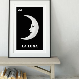 La Luna Card Moon Print, No Frame - Etsy
