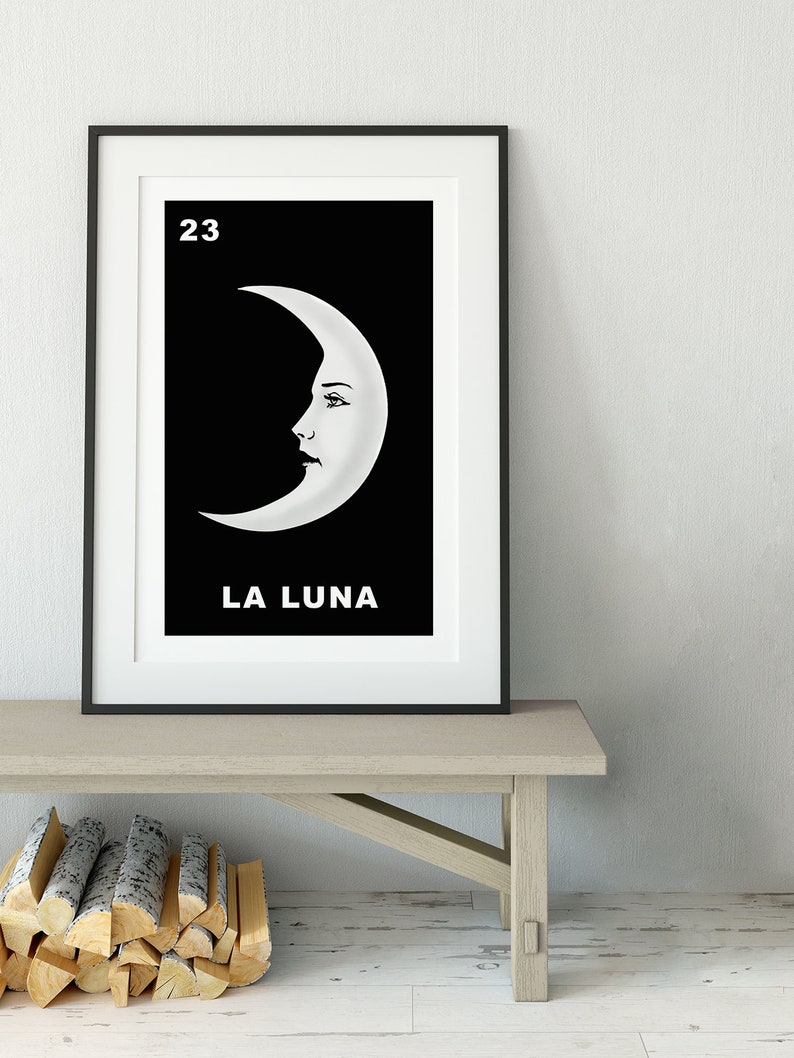 La Luna Card Moon Print, No Frame - Etsy