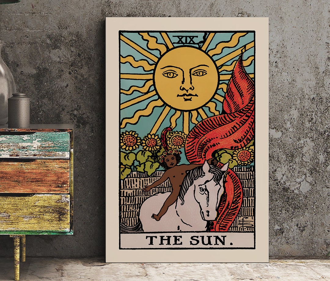 The Sun- Tarot Card Print - the Sun Card Poster, No Frame - Etsy