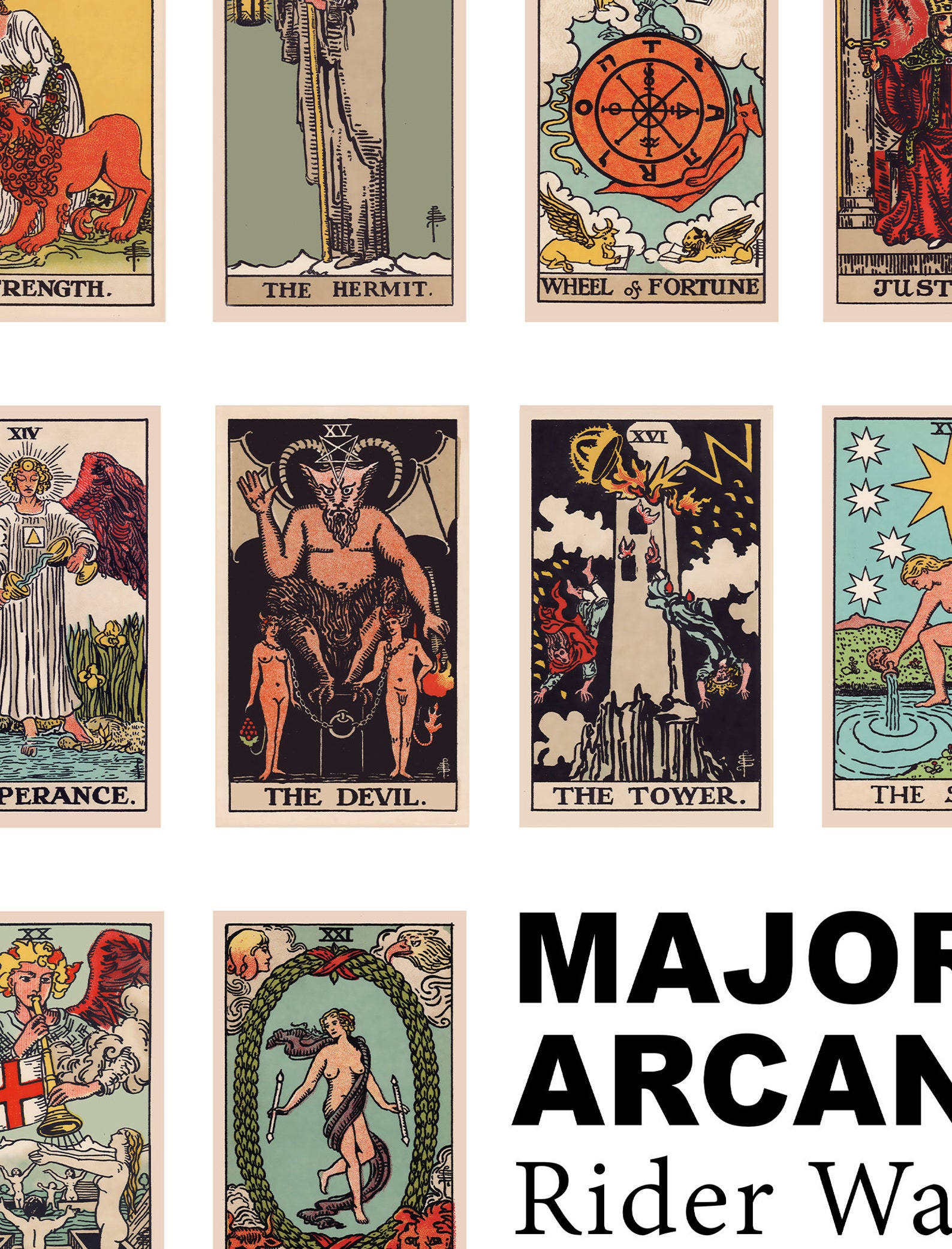 Rider Waite Major Arcana Tarot Card Tapestry - Etsy