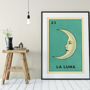 La Luna Card Moon Print, No Frame - Etsy