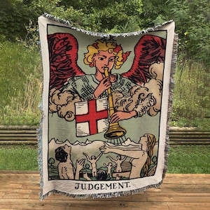 Woven Blanket - Judgement Tarot Card - Rider Waite Deck - Cotton - Etsy